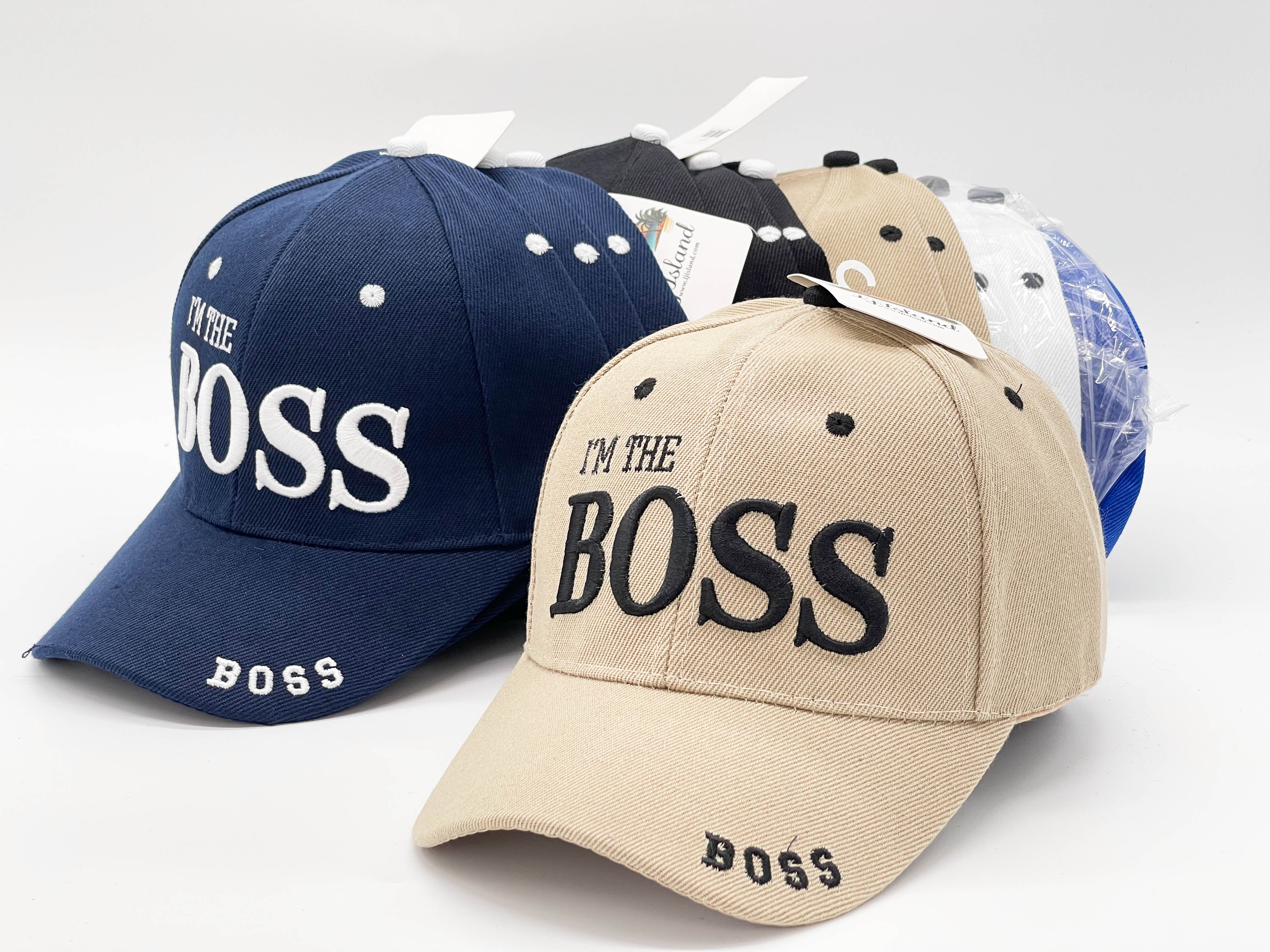 "I M THE BOSS" BASEBALL CAP WHOLESALE BY DOZEN(12PCS) – LJIsland