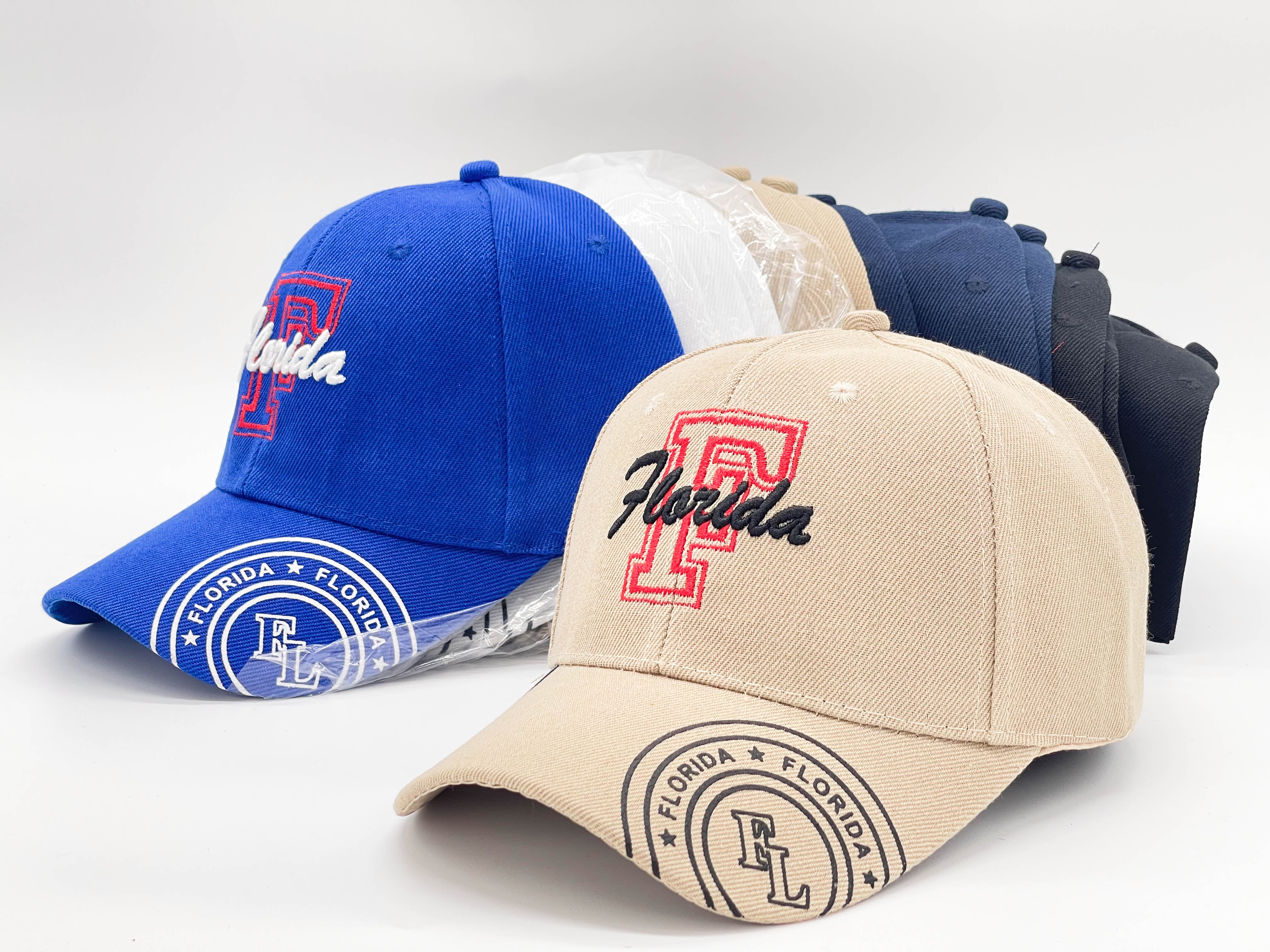 "F FLORIDA" BASEBALL CAP WHOLESALE BY DOZEN(12PCS) – LJIsland