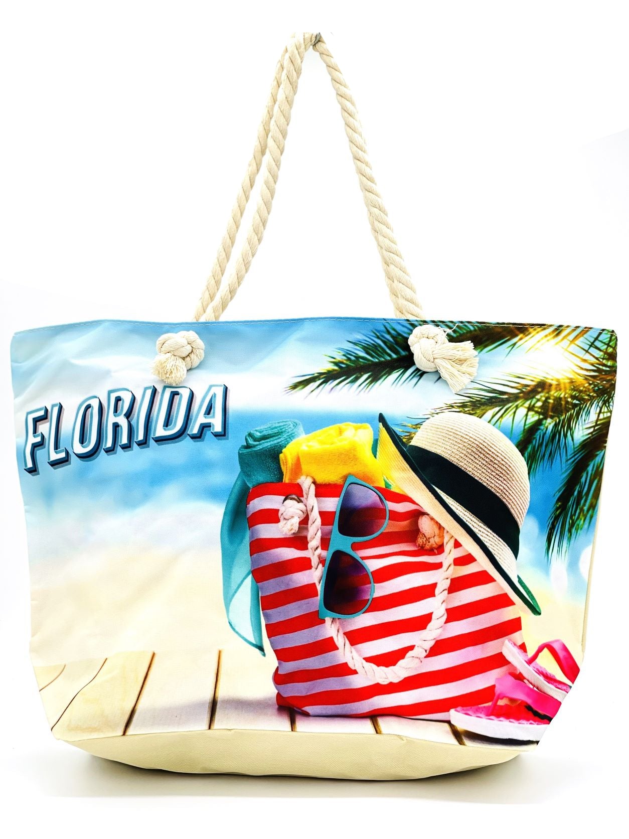 "Florida" BEACH BAGS WHOLESALE BY DOZEN(12PCS) – LJIsland
