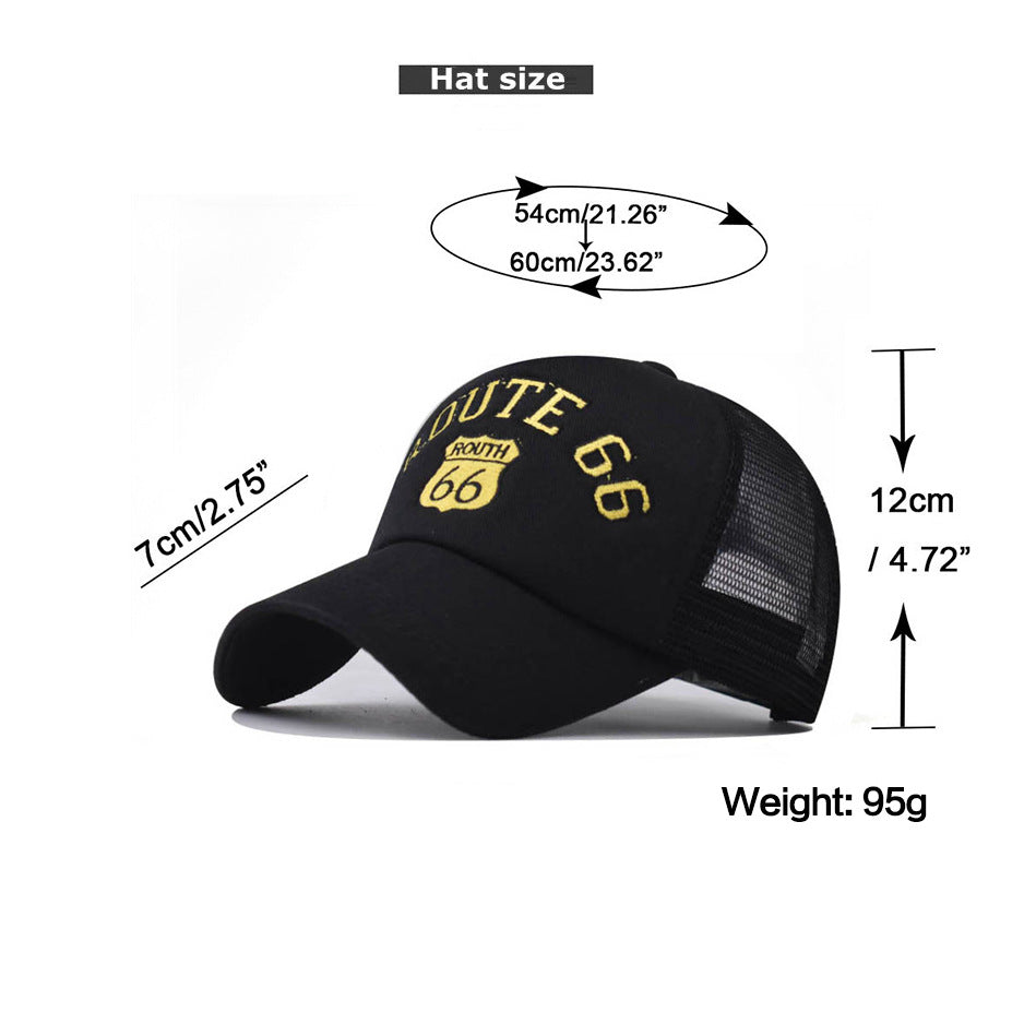 "Double color Route 66" Vented BASEBALL CAP wholesale BY DOZEN(12PCS ...