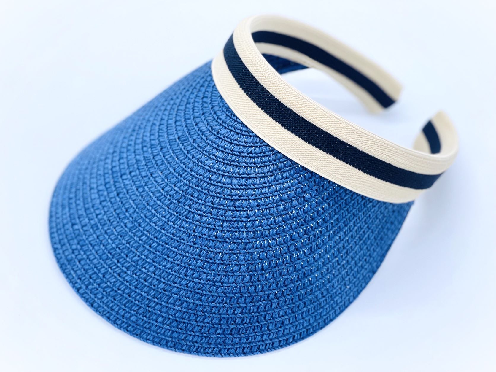 "Double Color band" wide Brim Visors wholesale by dozen(12pcs) – LJIsland